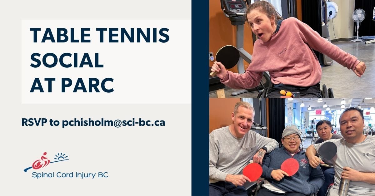 Table Tennis Social - Spinal Cord Injury BC